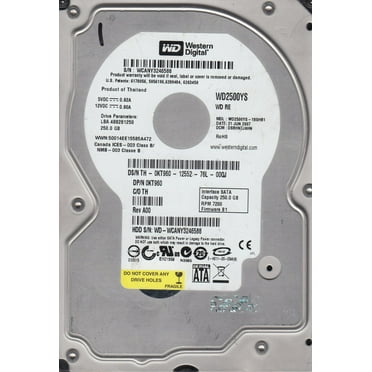 WD5000AAKS-00A7B0, DCM HHNNNTJMGB, Western Digital 500GB SATA 3.5 Hard ...