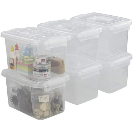 6-Pack 5 Liter Clear Storage Box, Plastic Bin with Lid | Walmart Canada