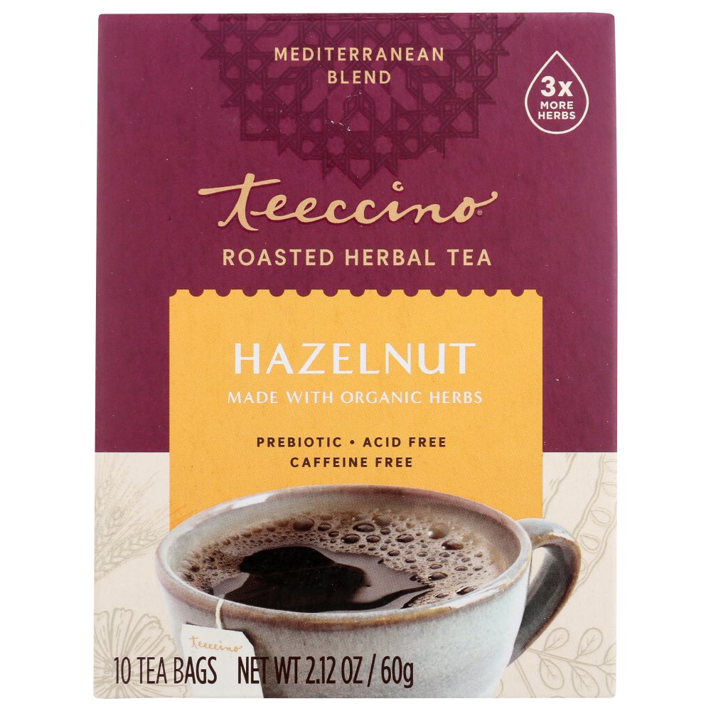 Teeccino Herbal Coffee Hazelnut, 10 Tea Bags - Walmart.com - Walmart.com