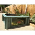Raised Square Wood Pond with Large Windows Lotus Clear View Garden ...