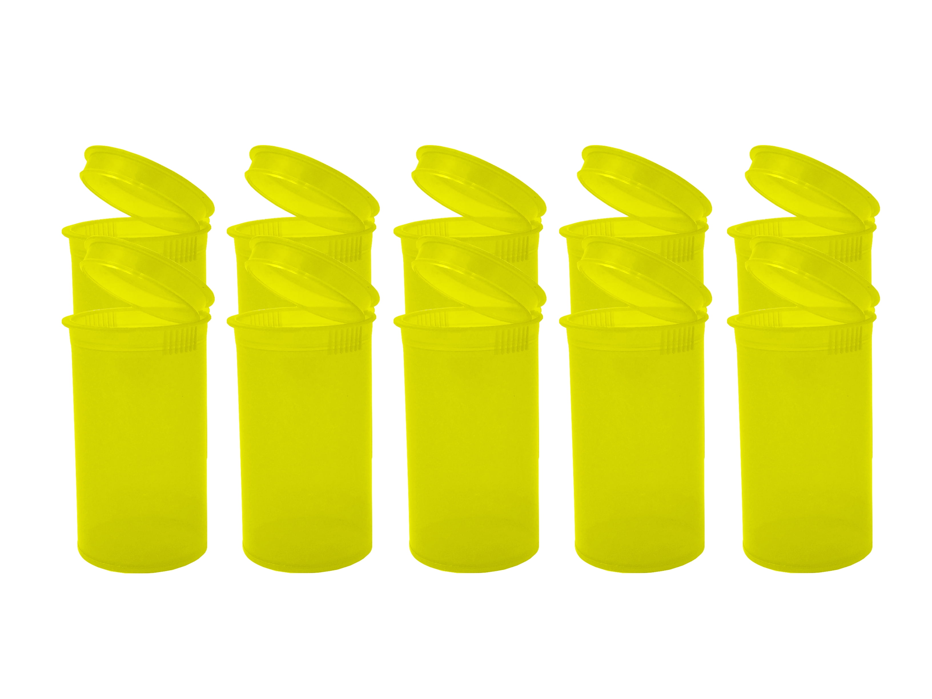 10 PCS, YELLOW Transparent Squeeze PoP Top 13 DRAM ONE PIECE PLASTIC ...