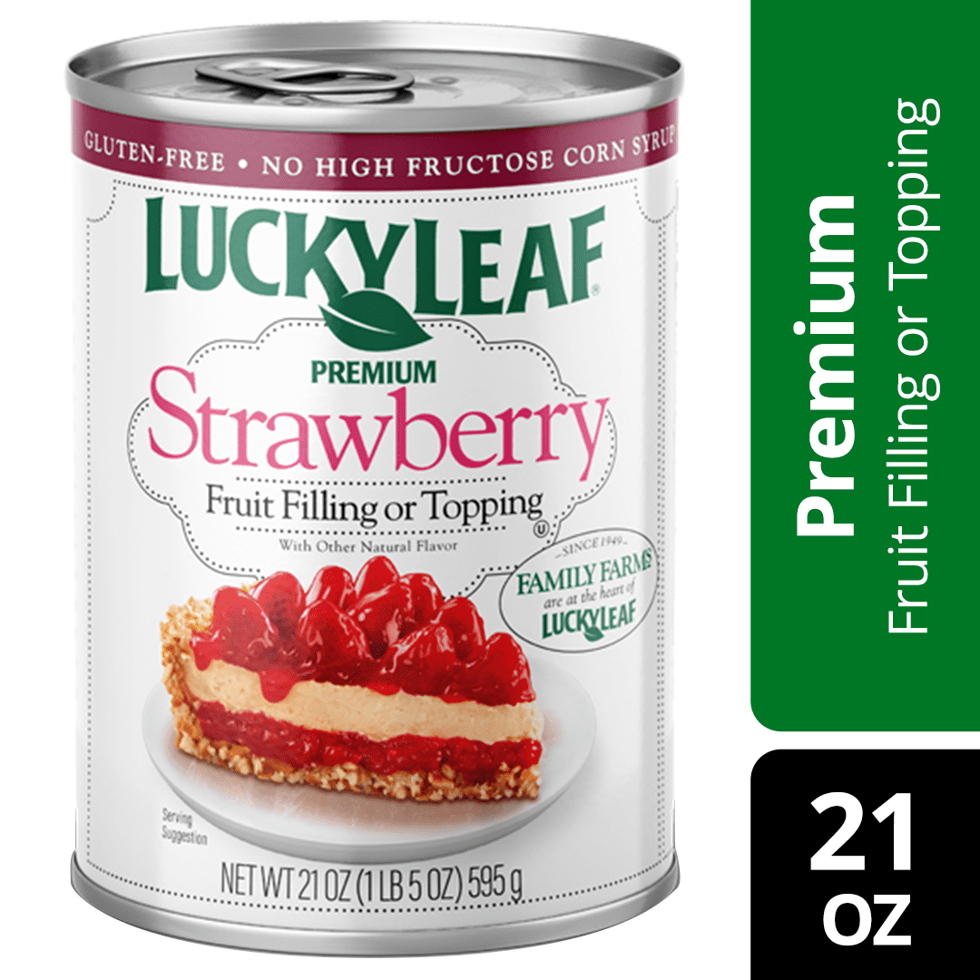 Lucky Leaf Premium Strawberry Fruit Filling and Topping, 21 oz Can ...
