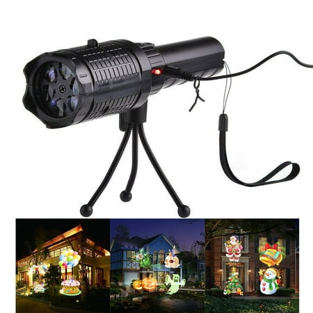 USB Rechargeable Projection Flashlight Outdoor LED Landscape Light ...