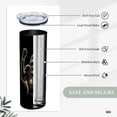 20 oz Stainless Steel Insulated Tumbler - Black & Gold Football Player ...