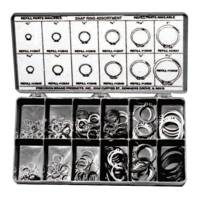 Precision Brand Snap Ring Assortments, Spring Steel - Walmart.com
