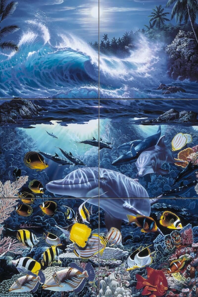Tile Mural Bathroom Backsplash - Ocean Treasure-CRL - by Christian ...