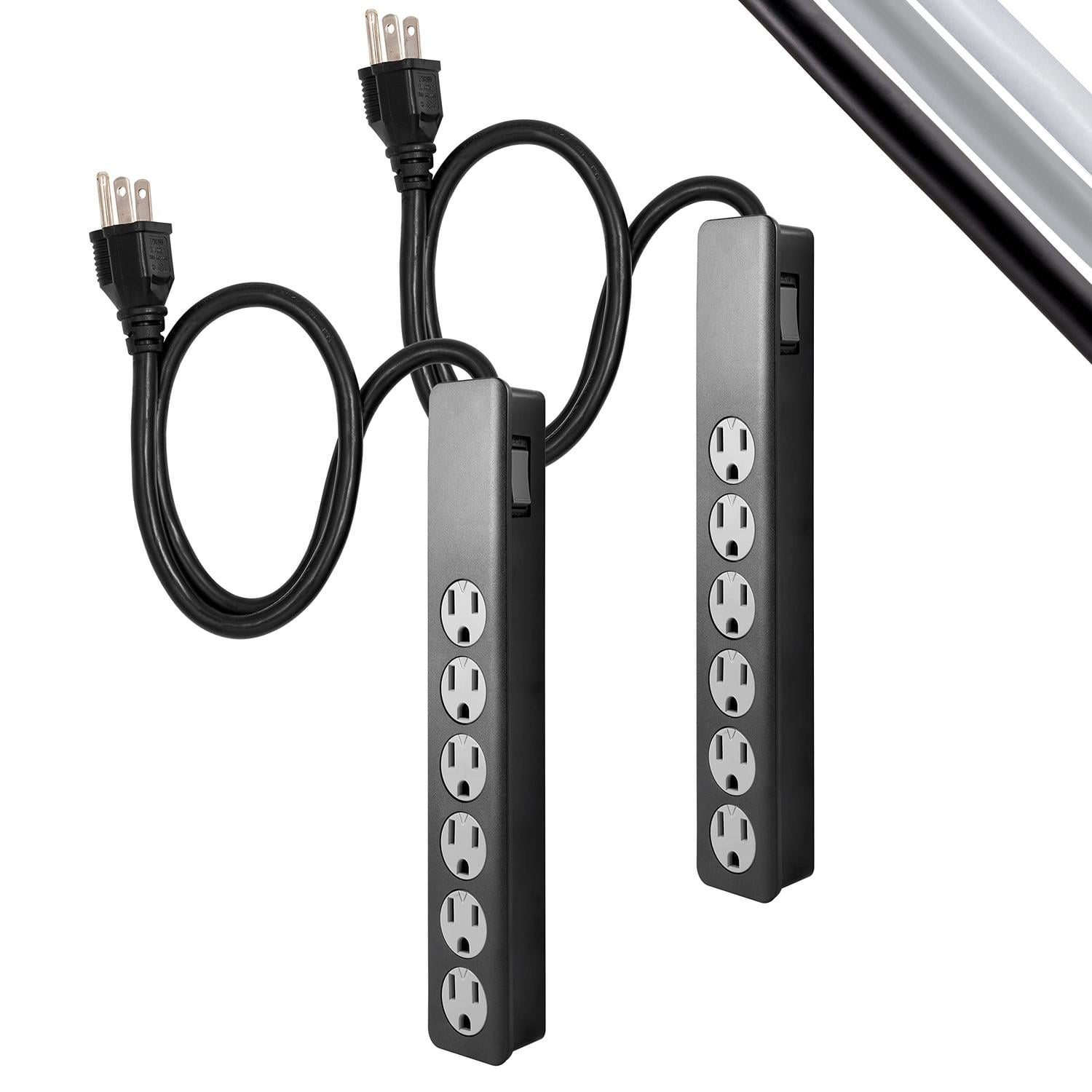 GE Tira Multicontactos De 6 Salidas con Supresor De Picos Y Enchufe ...