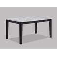 1pc Transitional Dining Rectangular Table Faux White Marble Table Top ...