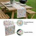 Easter Egg Table Runner 13x120 inch Colorful Eggs Watercolor Spring Flower Leaves Cotton Linen ...