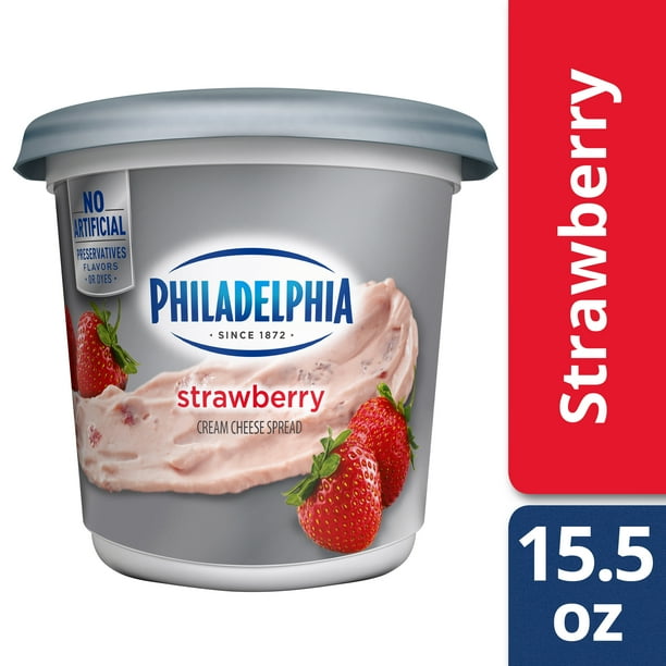 Philadelphia Strawberry Cream Cheese Spread, 15.5 oz Tub - Walmart.com ...