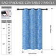 Paisley and Floral Blue Pattern Blackout Curtains,Triple Weaved Fabric ...