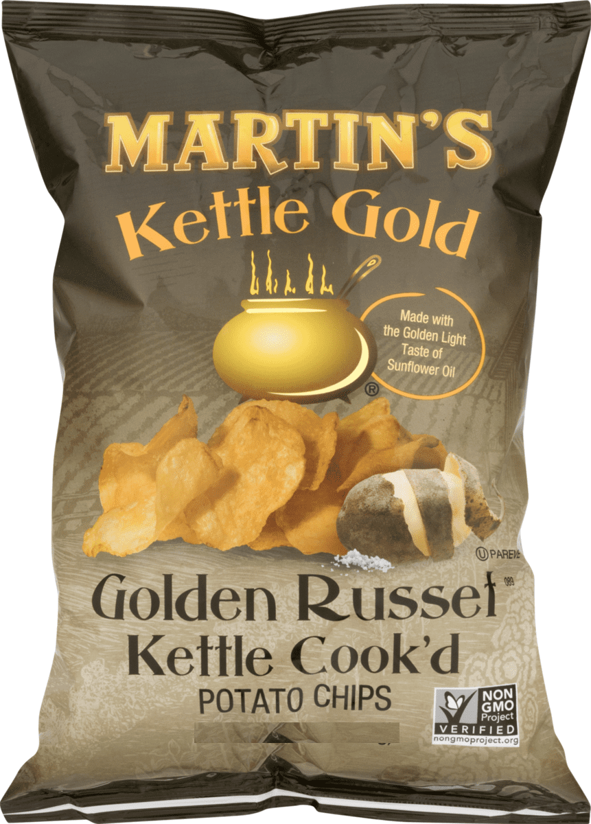 Martin's Kettle Gold Kettle Cook'd Golden Russet Potato Chips, 3-Pack 8 ...