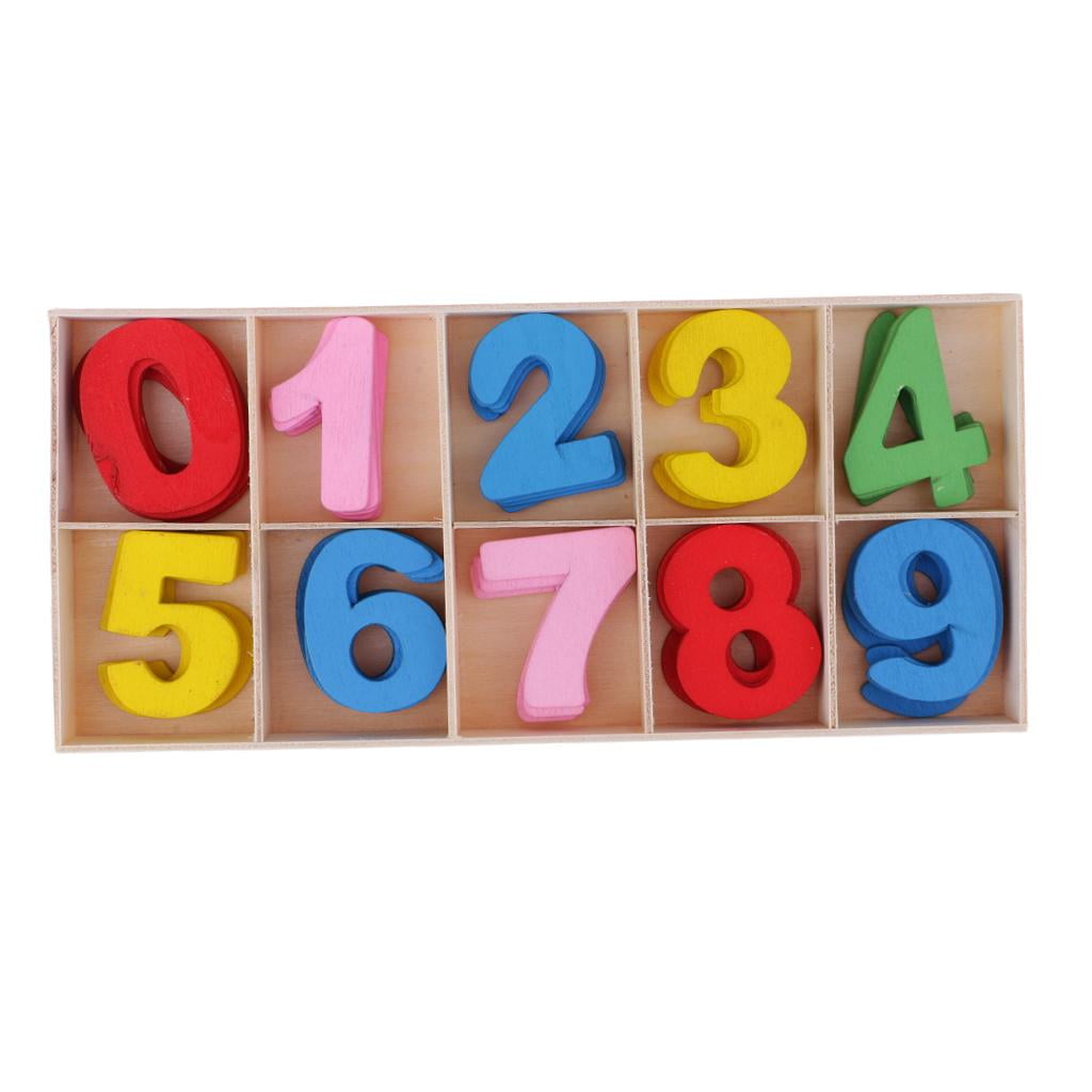 Colors 0-9 Wood Wooden Numbers craft Decoration Wedding Birthday ...
