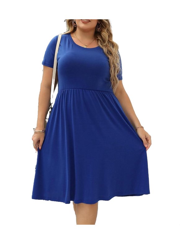 Royal Blue Plus Size Dresses