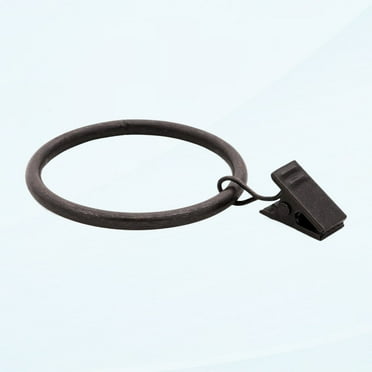 Drapery Clip Rings (Set of 7) Fits 1" Rod Plated Brushed Oil Rubbed ...