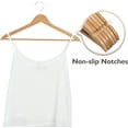 Edergoo Wooden Suit Hangers 20 Pack, Natural Solid Wood, Non-Slip Pant ...
