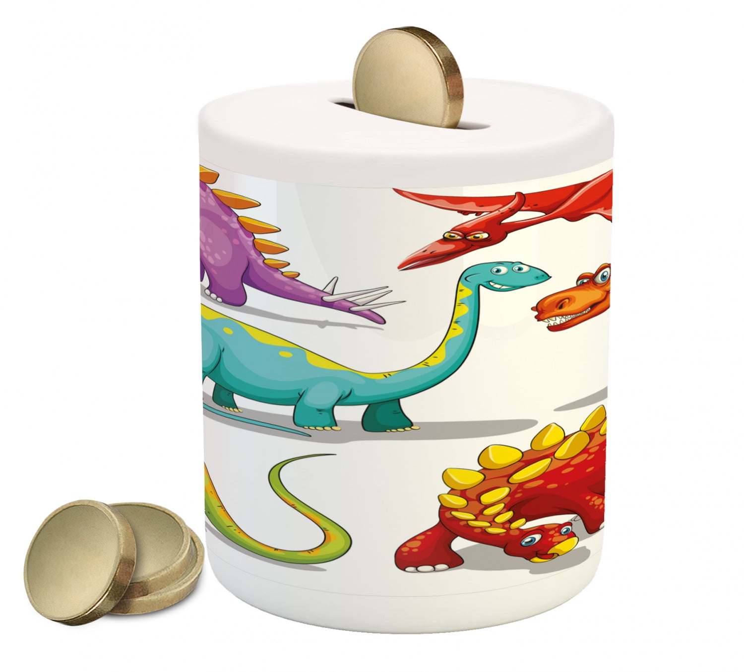 Dinosaur Piggy Bank, Colorful Funny Different Dino Themed Friendly ...