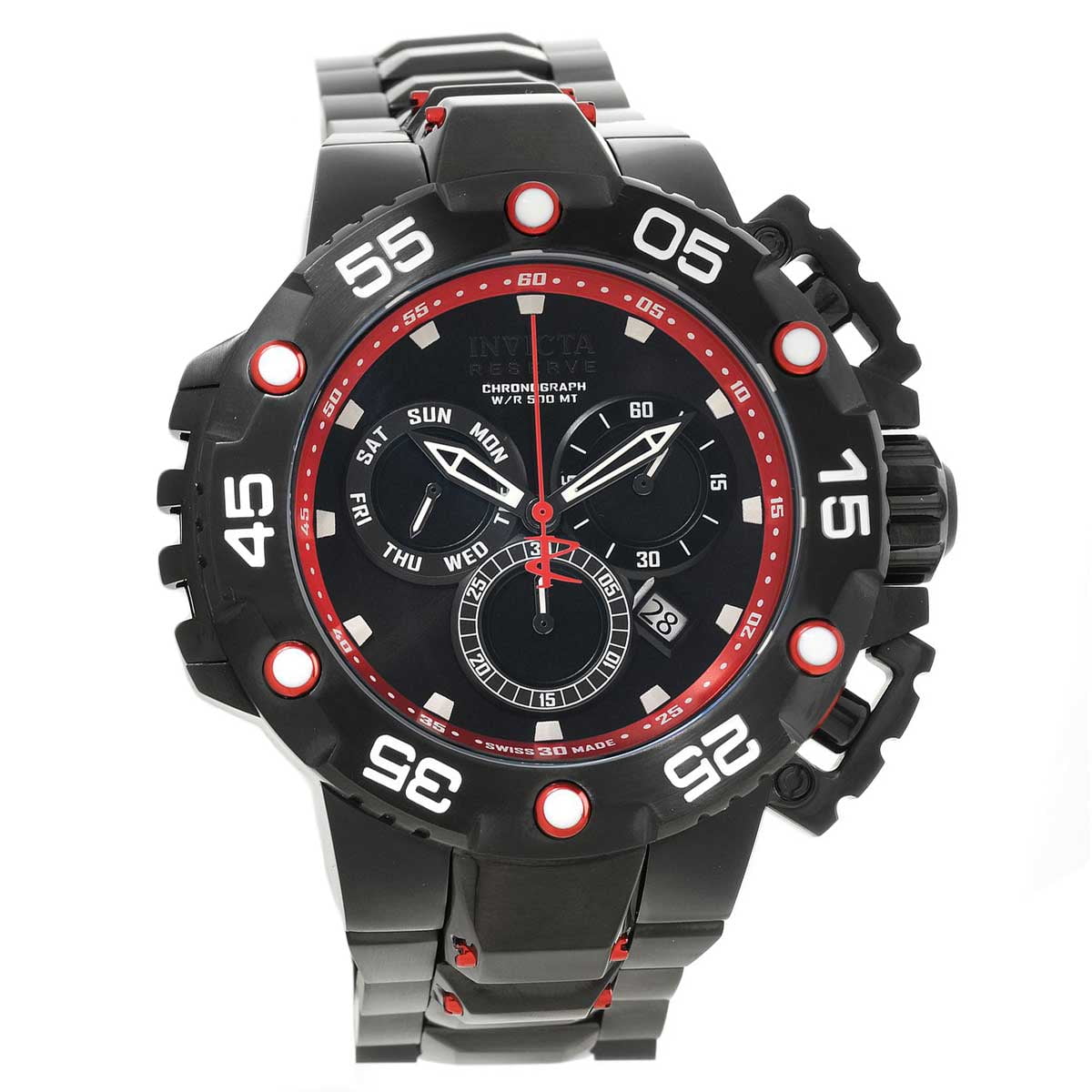 Invicta Men's 21604 Excursion Reserve Black Dial Black IP Steel ...