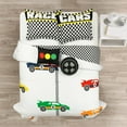 Lush D?cor Racing Cars Reversible Oversized Comforter White 4Pc Set ...