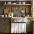 General White Kitchen Curtains 30 Inch Length Textured Short Cafe ...