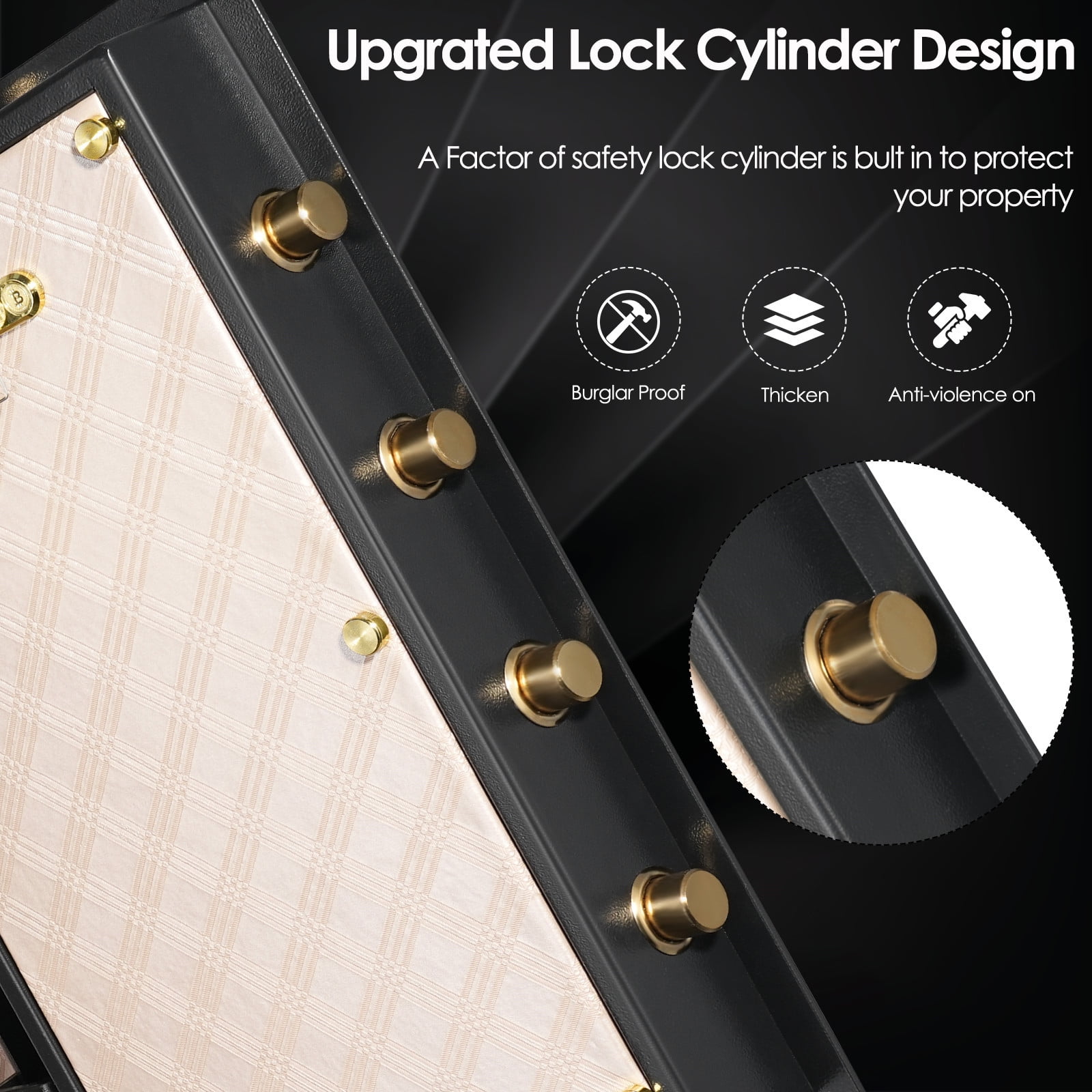 Buy SRWTRCHRY 4.9 Cubic Feet Safes Basics Large Security Safe with ...