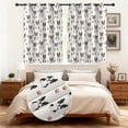 Boston Terrier and Dog Paw Print Blackout Curtains,Triple Weaved Fabric ...