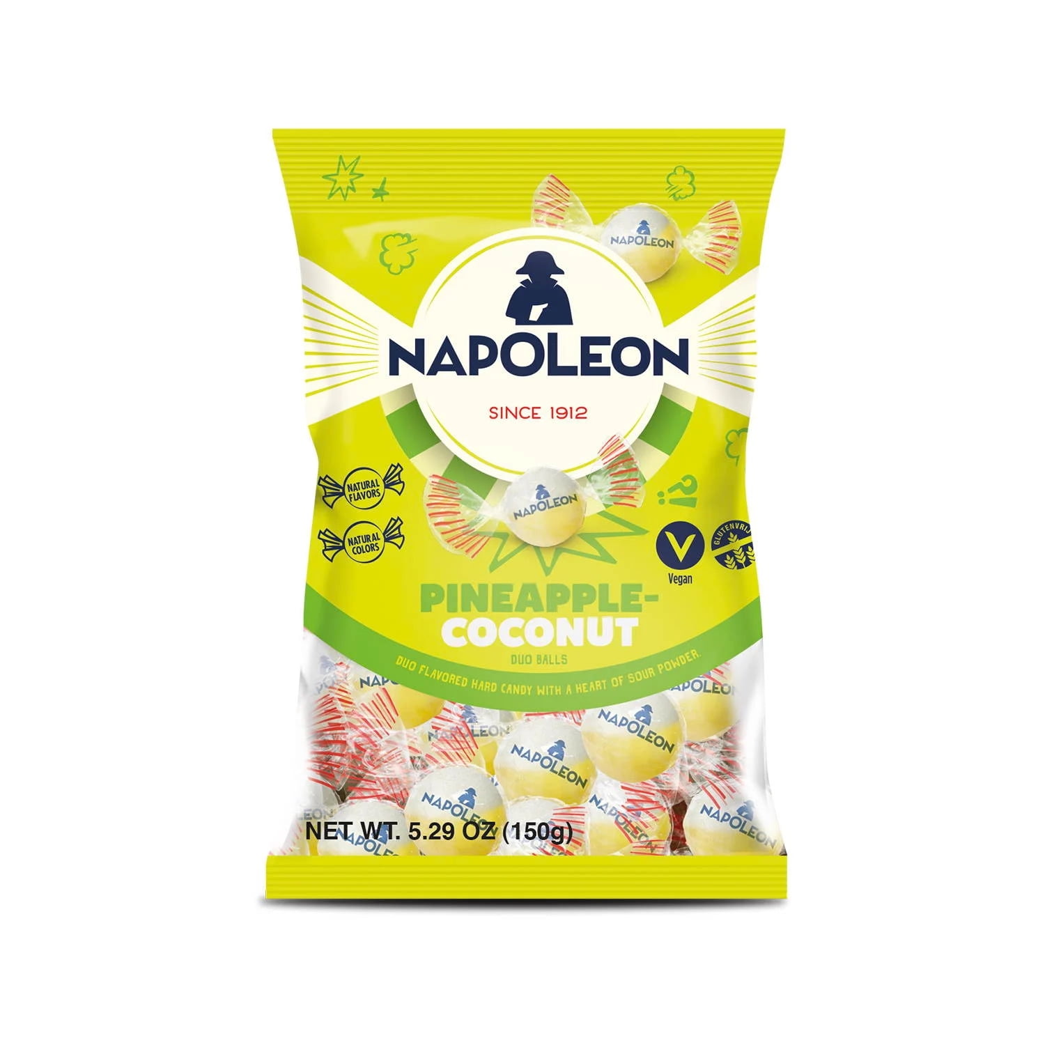 Napoleon Pineapple-Coconut Duo Flavored Hard Candies - Walmart.com