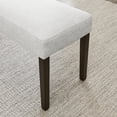 Nmkwnr Dining Bench with Wood Frame, Fabric Upholstered Bench for ...