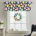 Easter Eggs Valances for Windows, Spring Cute Pink Yellow Green Blue ...