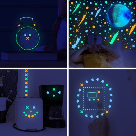 589 Pieces Luminous Sticker Fluorescent theme; The Wallpapers Meteors ...