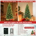 Costway 7FT Pre-Lit Artificial Christmas Tree with 400 LED Lights, 9 ...
