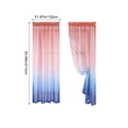 Two Tone Gradient Sheer Curtain 52x96in Rod Through Light Filtering for ...