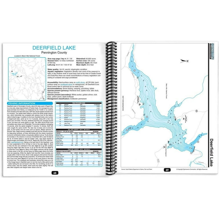South Dakota Lake Fishing Map Bitter Lake