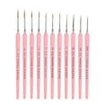 Clearance 11 Pcs Miniature Detail Paint Brush Set With Natural Wood ...