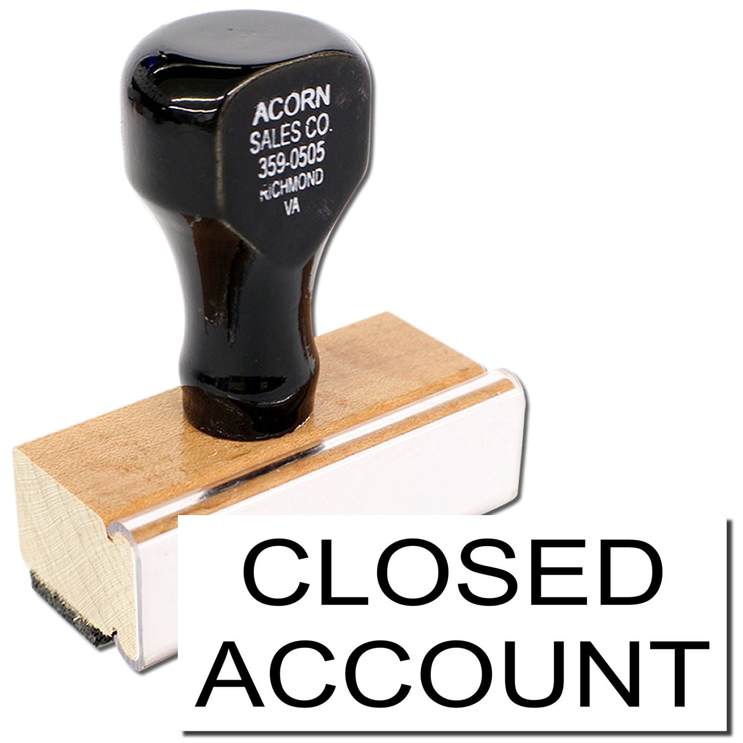 Large Closed Account Rubber Stamp, Wooden Handle Rubber Stamp, Laser ...