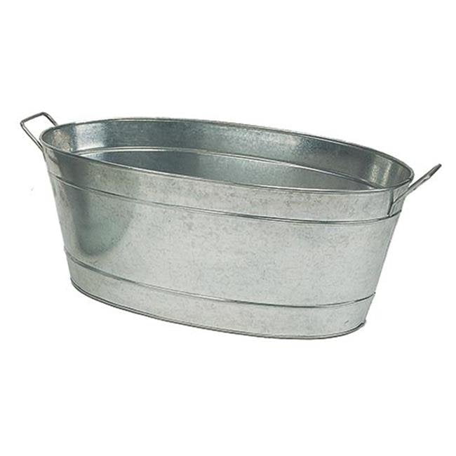 Large Oval Galvanized Steel Tub - Galvanized Steel - Walmart.com