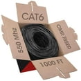 Big-A - Bulk Cat6 Cable 1000ft 23AWG Solid 4 Pair, Cat 6 Ethernet Cable ...
