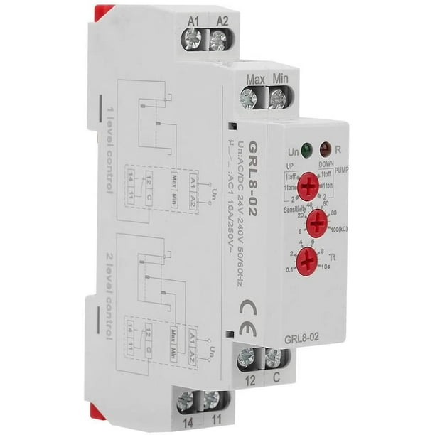 Liquid Level Control Relay Water Level Controller 10A AC/DC 24V-240V ...
