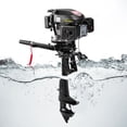 6 HP 4-Stroke Heavy Duty Outboard Motor Fishing Boat Engine Air Cooling ...