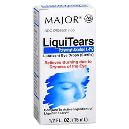 MAJOR LiquiTears Lubricant Eye Drops 0.50 oz (Pack of 3) - Walmart.com