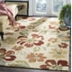 SAFAVIEH Four Seasons Geraldine Floral Polyester Area Rug, Beige/Red, 3 ...