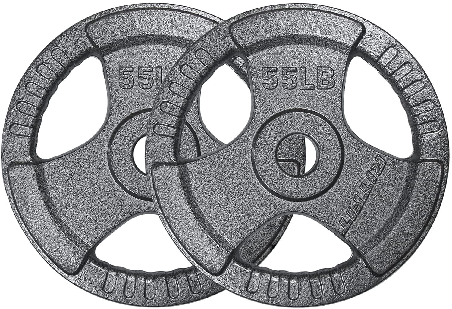 RitFit 55lb Set of Olympic Weight Plates for Barbell, 2 inch Iron ...