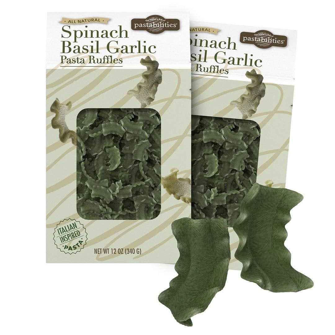 Pastabilities Spinach Basil Garlic Pasta Ruffles, Healthy Gourmet ...