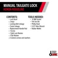 Pop & Lock PL6250 Manual Tailgate Lock Add-On Kit for 2017-2018 Honda ...