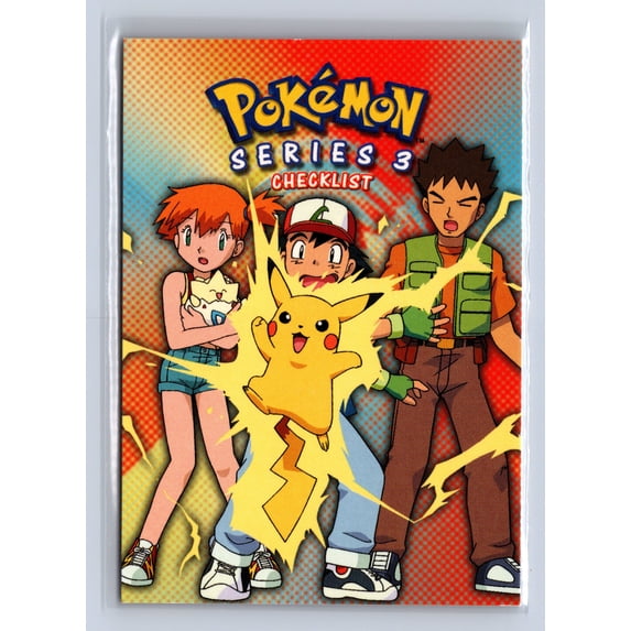 2000 Pokemon Topps TV Animation Edition Series 3 Series 3 Checklist # ...