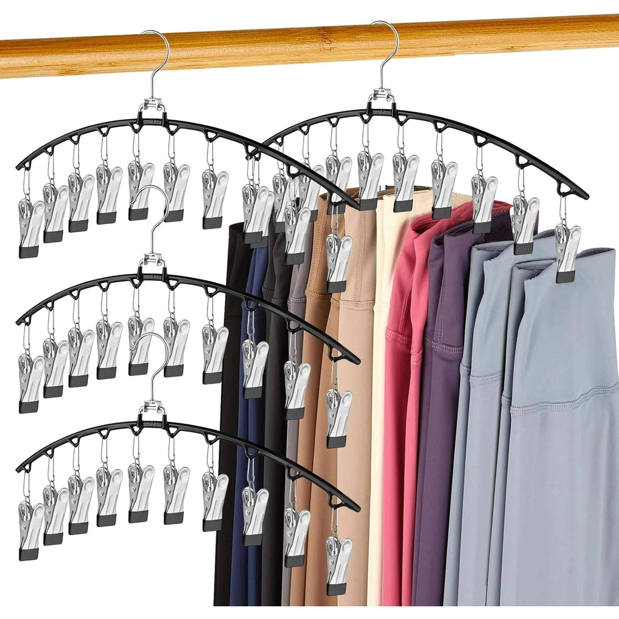 Click here for Biwat 4 Pack Legging Organizer For Closet  Metal Y... prices