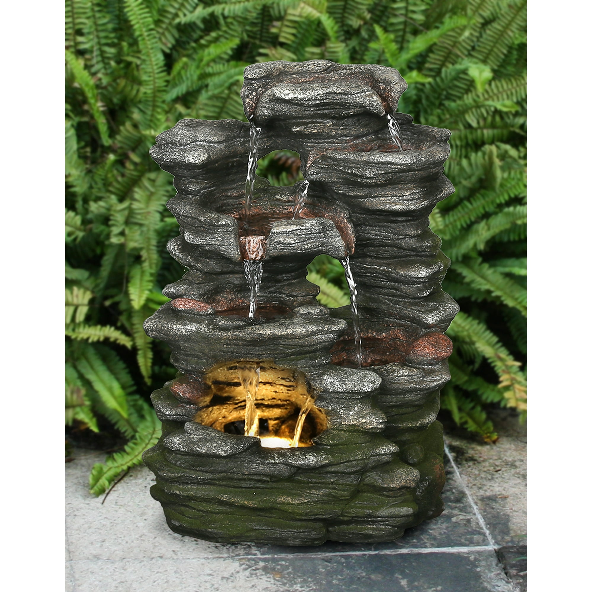 Click here for Hi-Line Gift Multi-Level Stone Fountain With Light prices