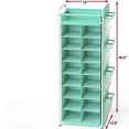 16 Cube Shoe Stand Tower Rack 8 Tier with Top Shelf and Side Hanging ...