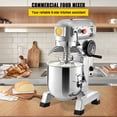 30Qt Commercial Food Mixer, 1100W Electric Stand Mixer with Stainless ...