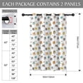 Cat and Fish White Pattern Blackout Curtains,Triple Weaved Fabric ...
